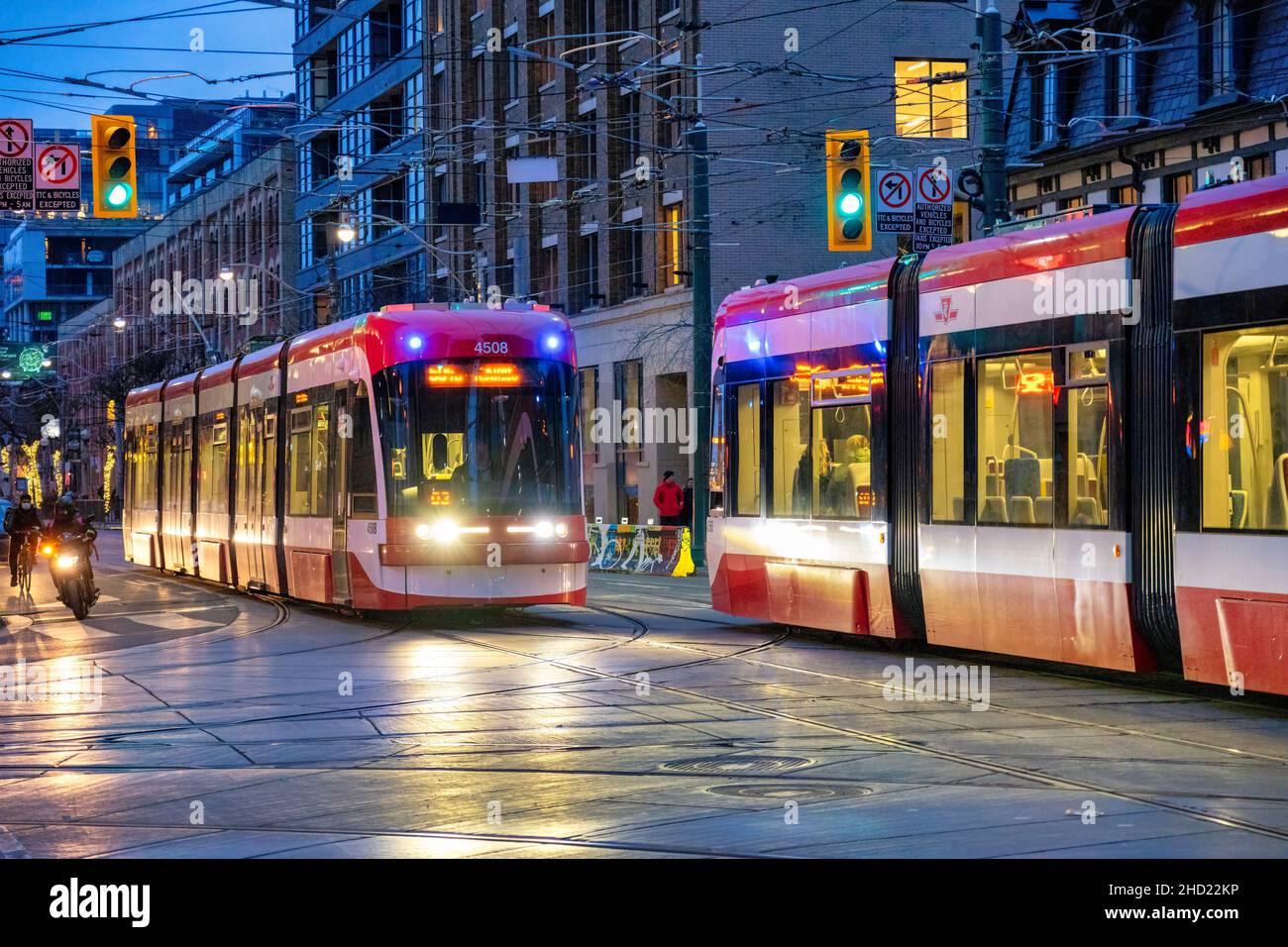 Bombardier Tramway or Streetcar, Toronto, Canada Stock Photo - Alamy
