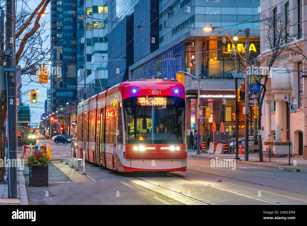 Bombardier Tramway or Streetcar, Toronto, Canada Stock Photo - Alamy