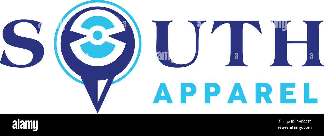 Flat letter mark design SOUTH APPAREL logo design Stock Vector Image ...