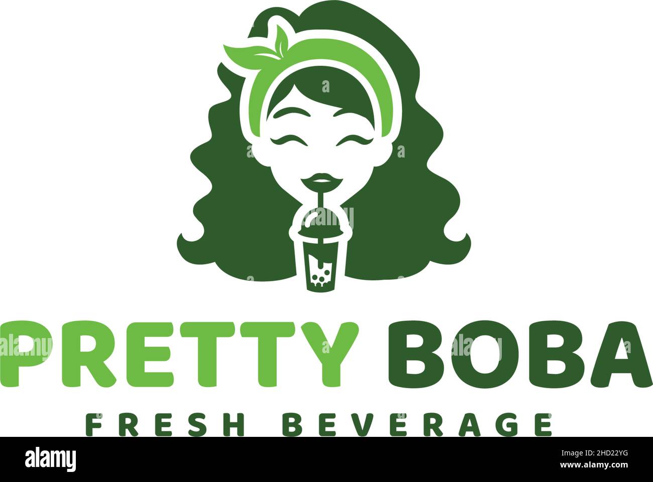 Modern colorful design PRETTY BOBA logo design Stock Vector Image & Art ...