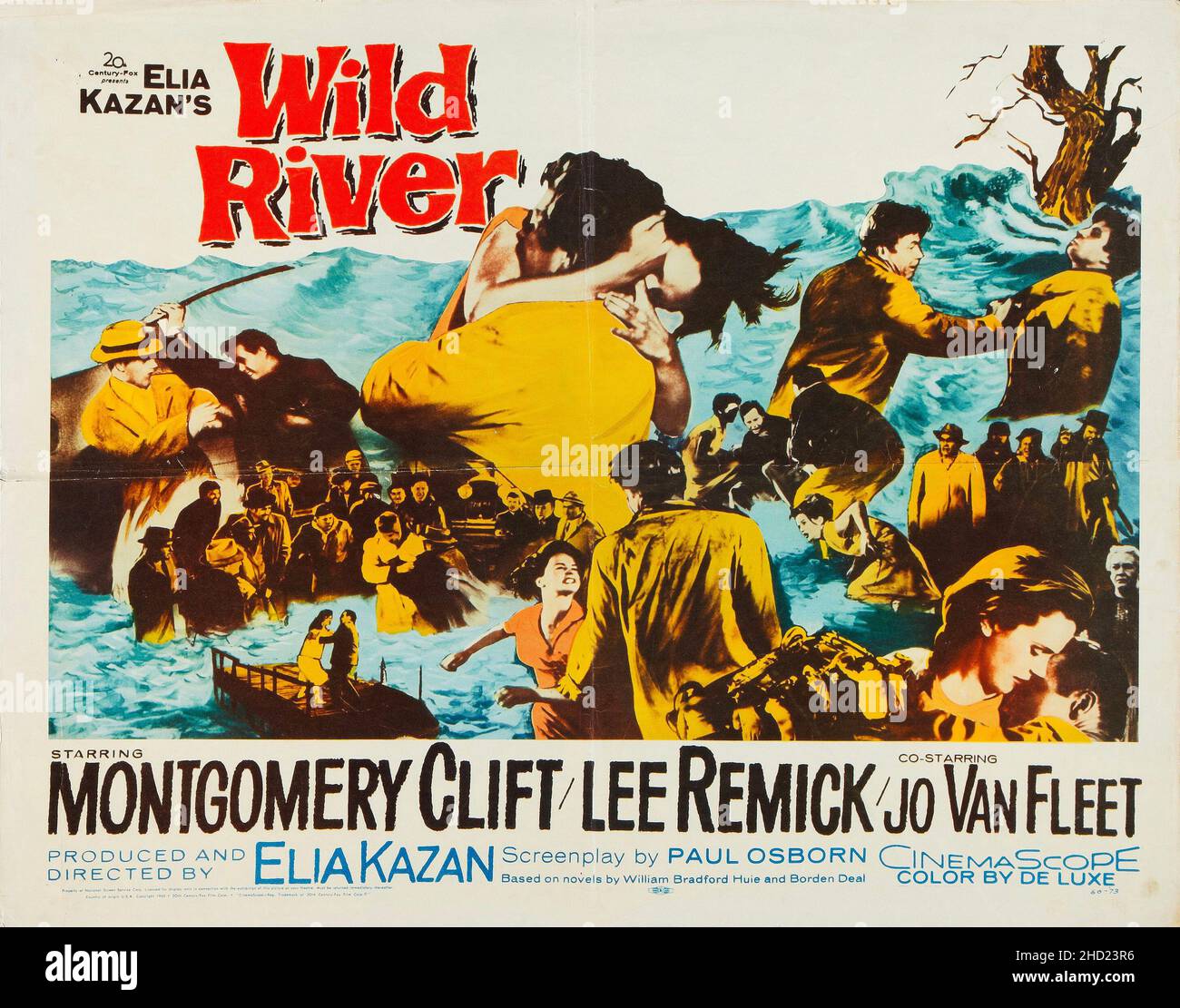 Wild River (1960 poster - half sheet movie poster) feat Montgomery Clift, Lee Remick, Jo Wan ...