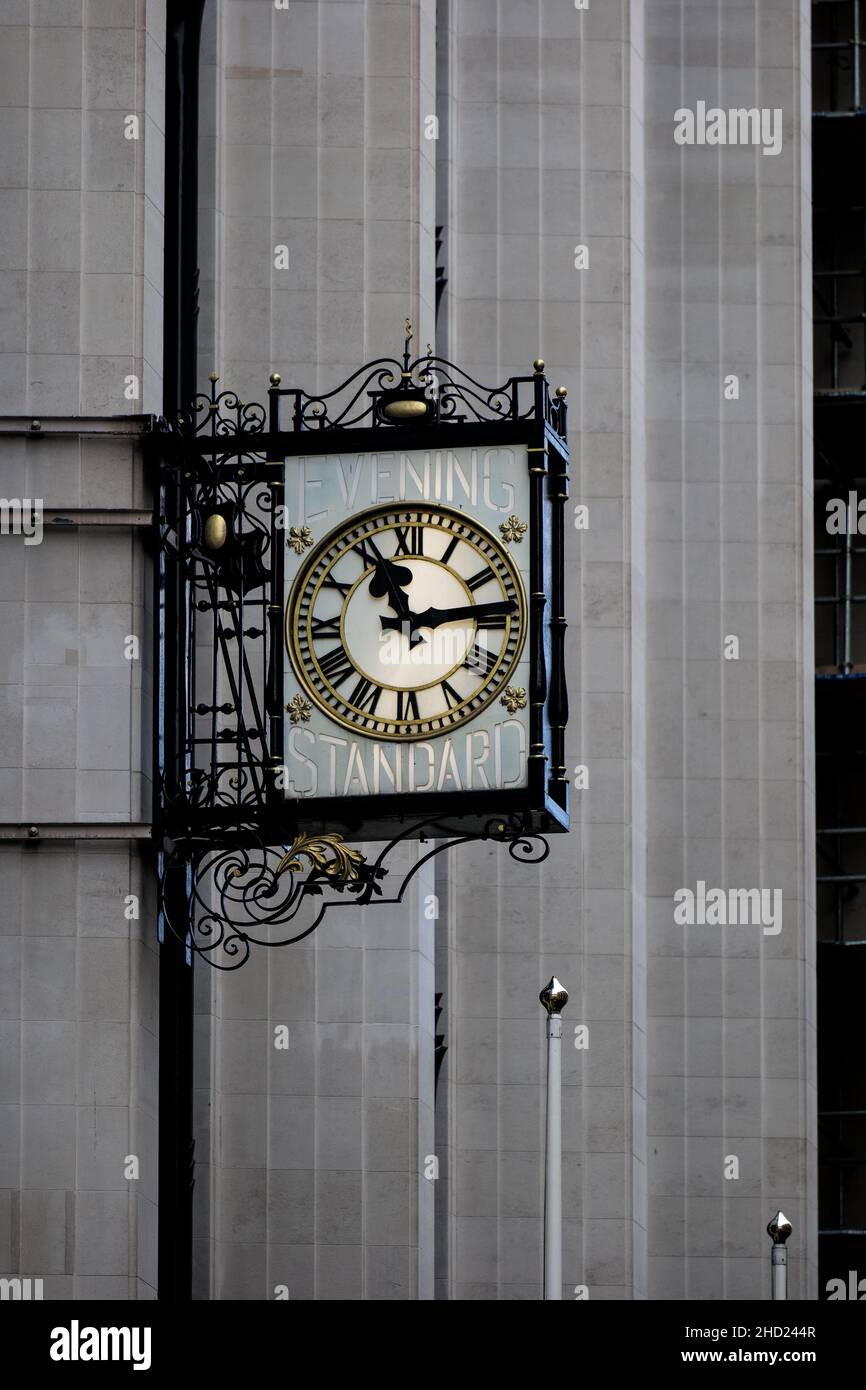 Evening Standard Clock Stock Photo - Alamy