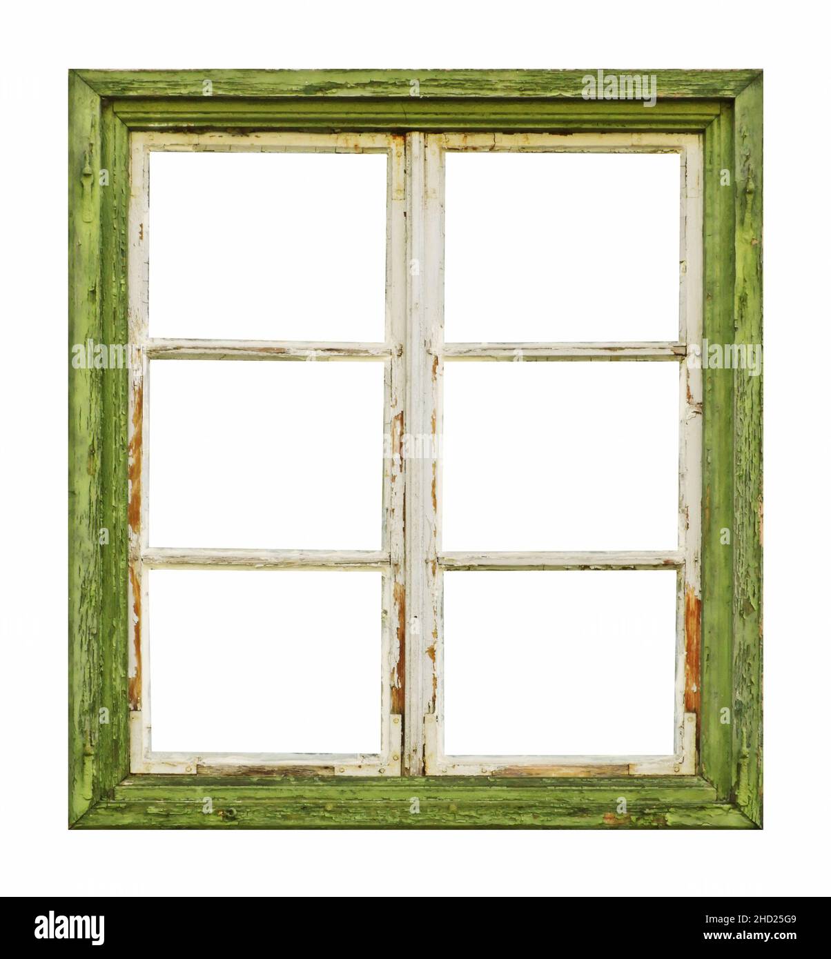 An illustration of an old window on a white background Stock Photo - Alamy
