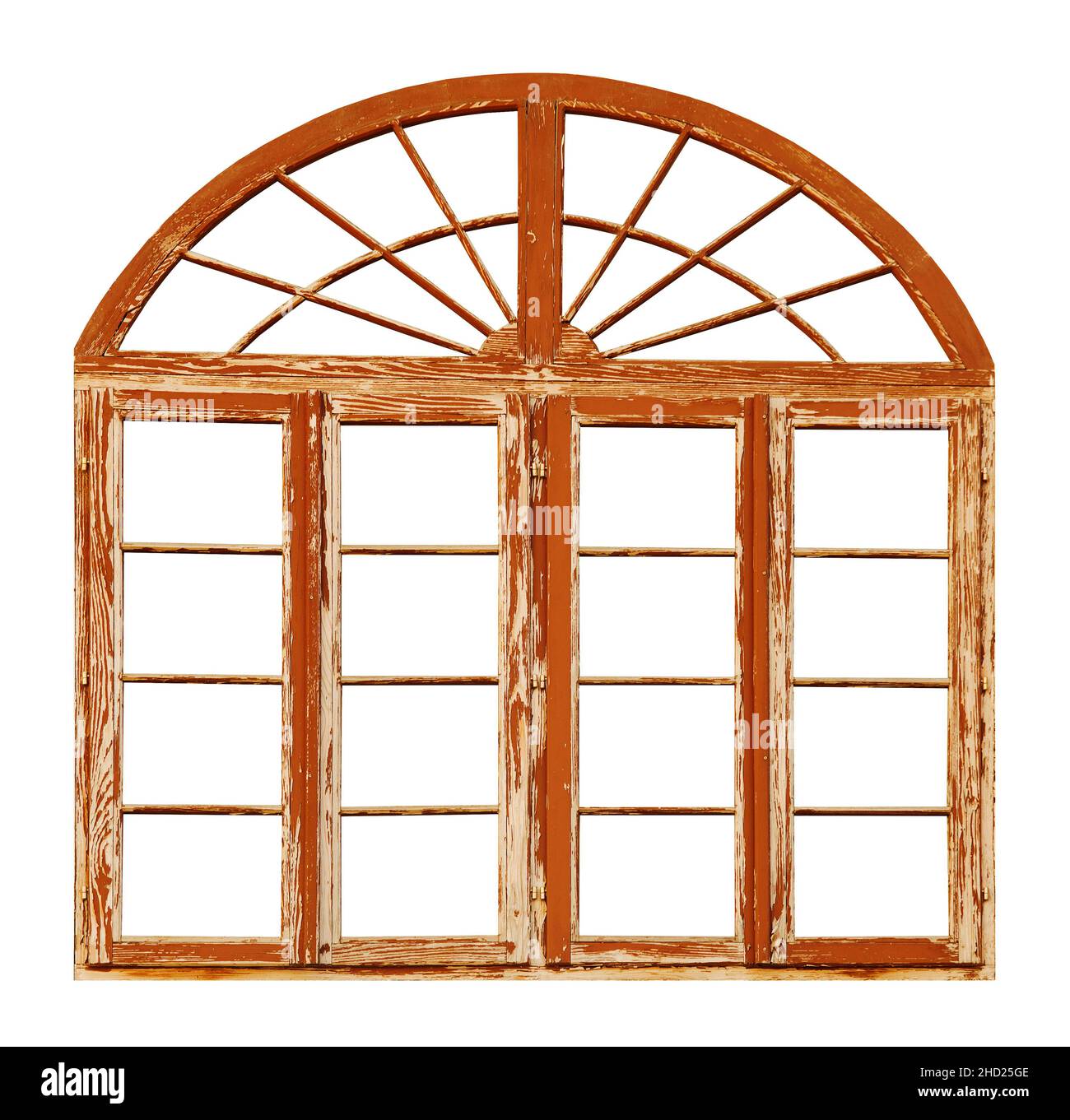 An illustration of an old window on a white background Stock Photo - Alamy