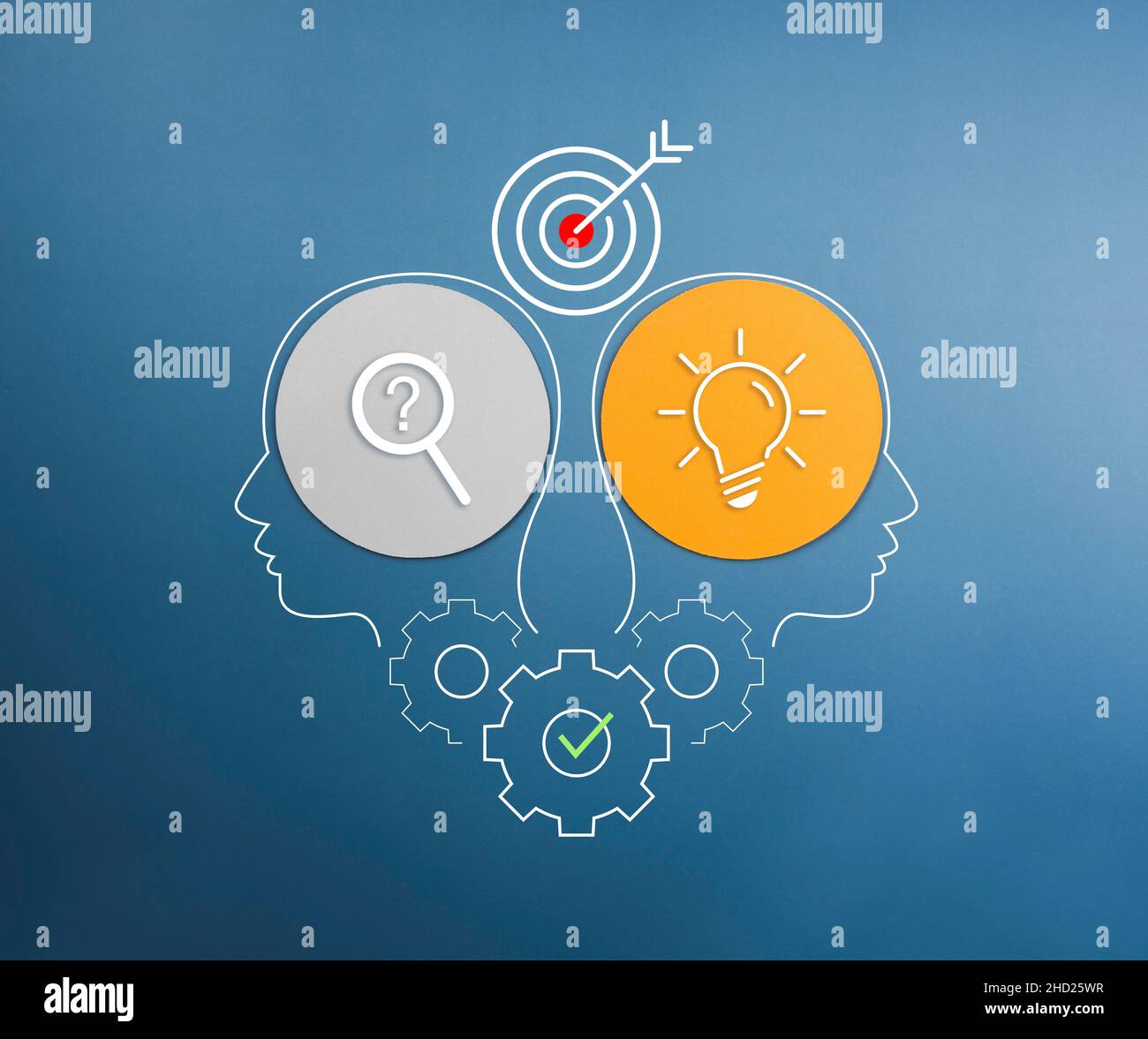 Business success, management, teamwork, and action plan concept. Target ...