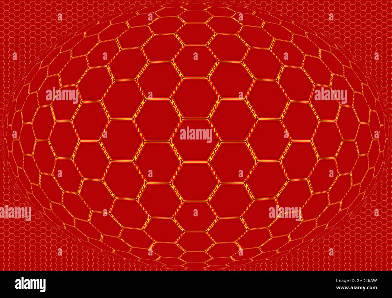 A bright convex red honeycomb texture background Stock Photo - Alamy