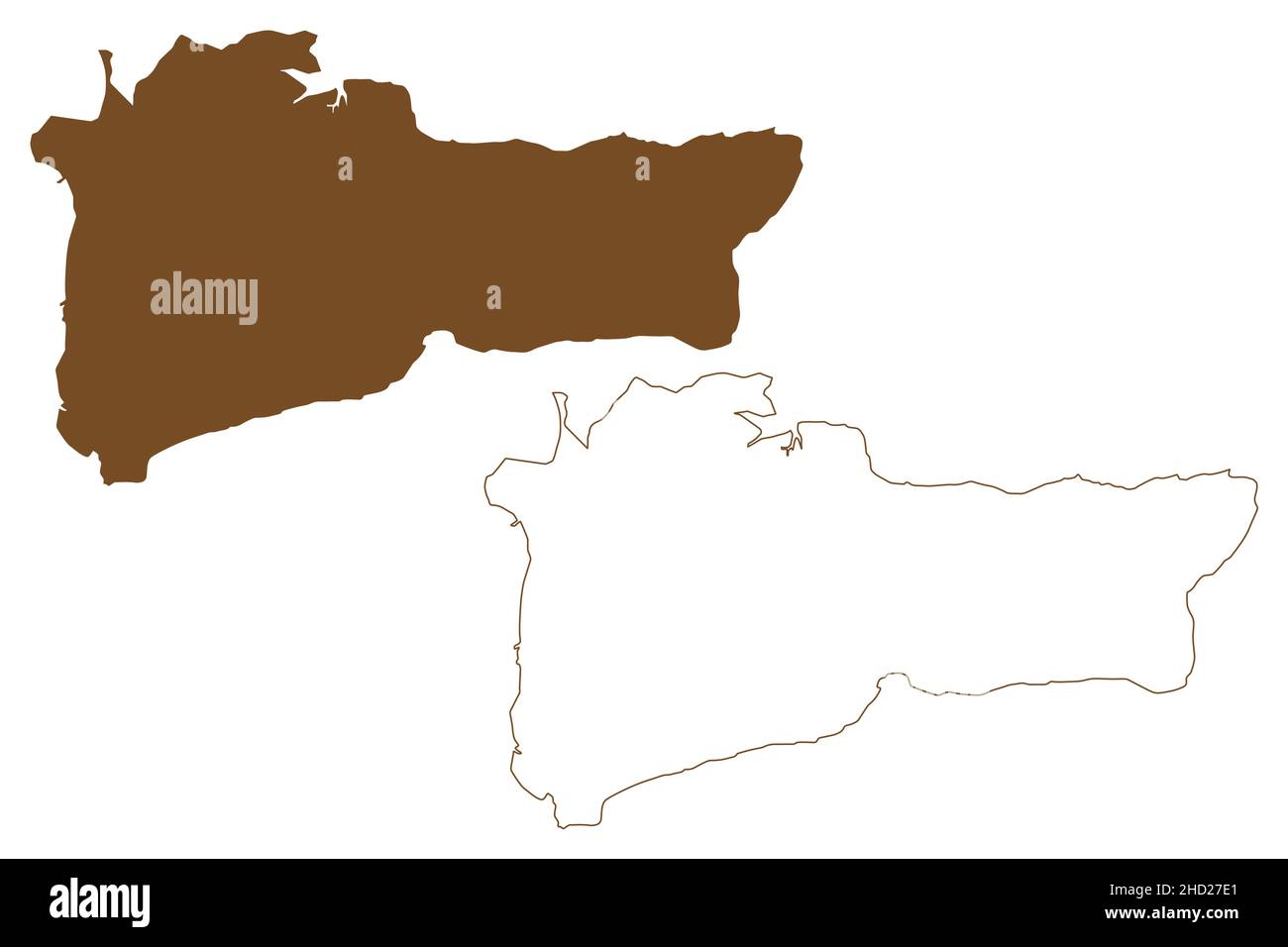 Great island (Republic of Ireland) map vector illustration, scribble ...