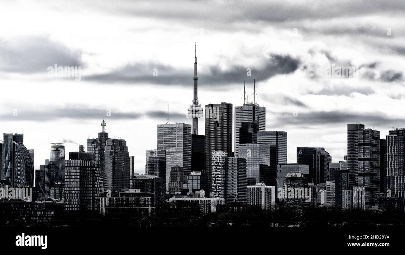 Toronto skyline black and white hi-res stock photography and images - Alamy