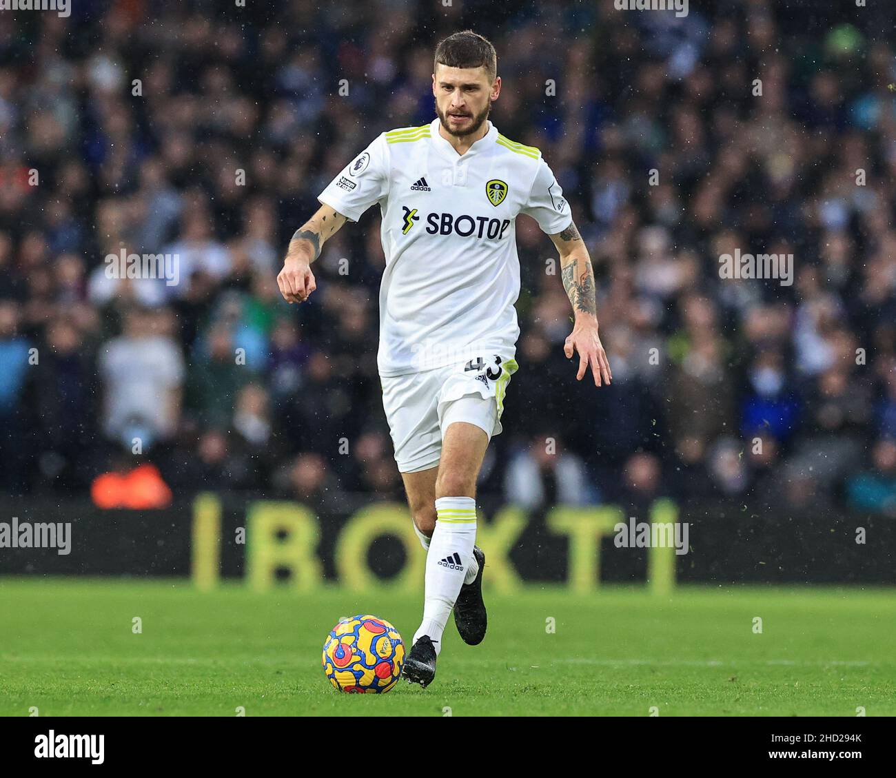 Mateusz Klich #43 of Leeds United in action during the game Stock Photo ...