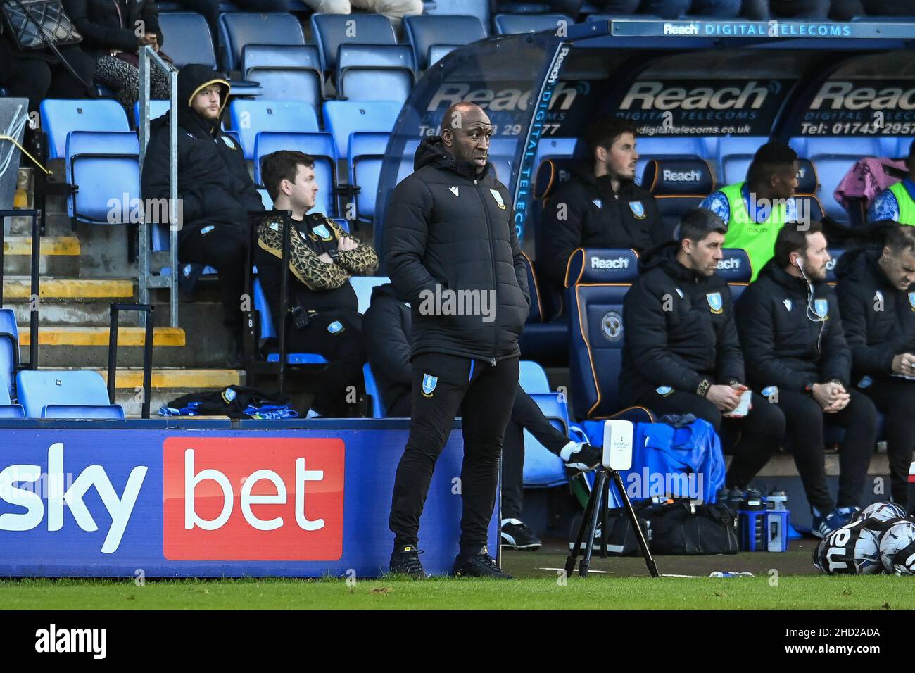 Darren Moore manager of Sheffield Wednesday during the game in , on 1/2 ...