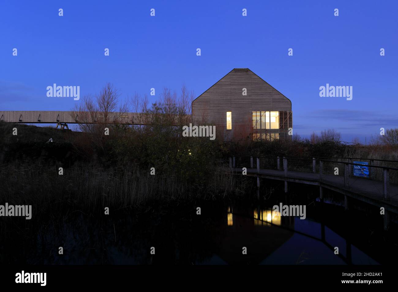 The Welney Washes nature reserve visitor centre, Welney village ...