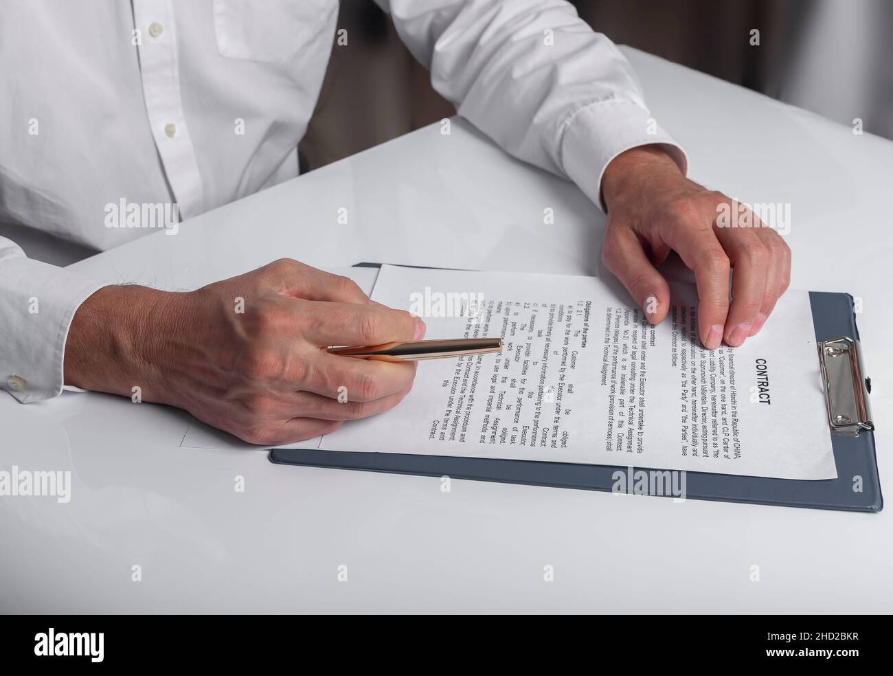 Contract Signing Concept Verifying And Certifying Documents Stock