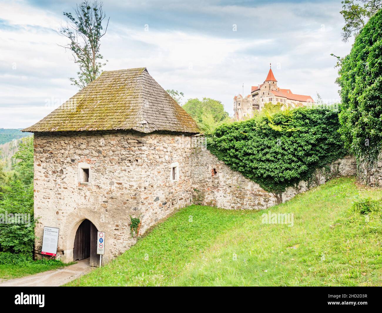 Pernstejn castle from the 13th century is located in the eastern edge ...