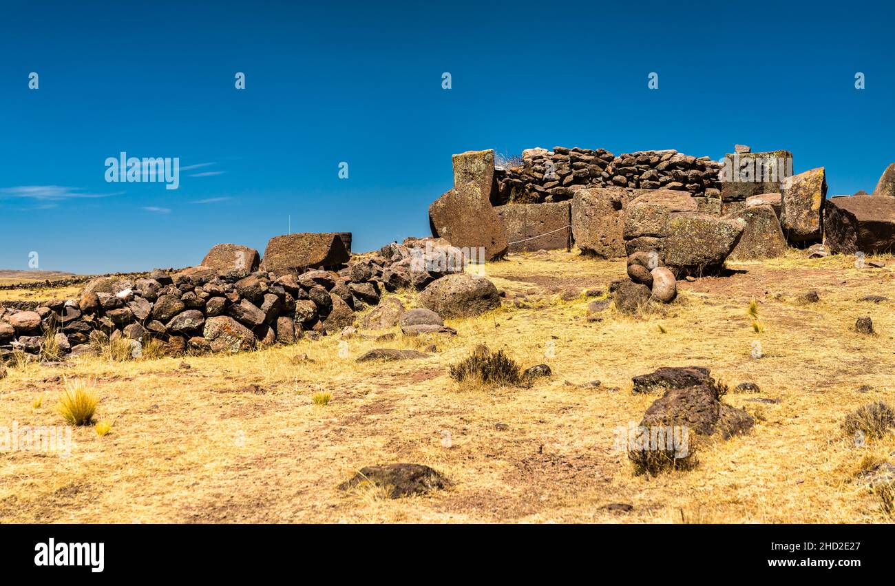 Sillustani, a pre-Incan cemetery near Puno in Peru Stock Photo - Alamy