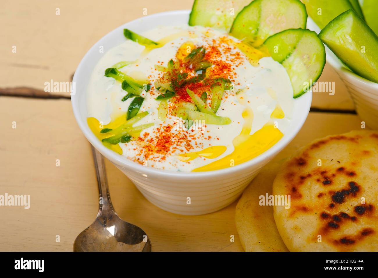Arab middle east salatit laban wa kh’yar Khyar Bi Laban goat yogurt and ...