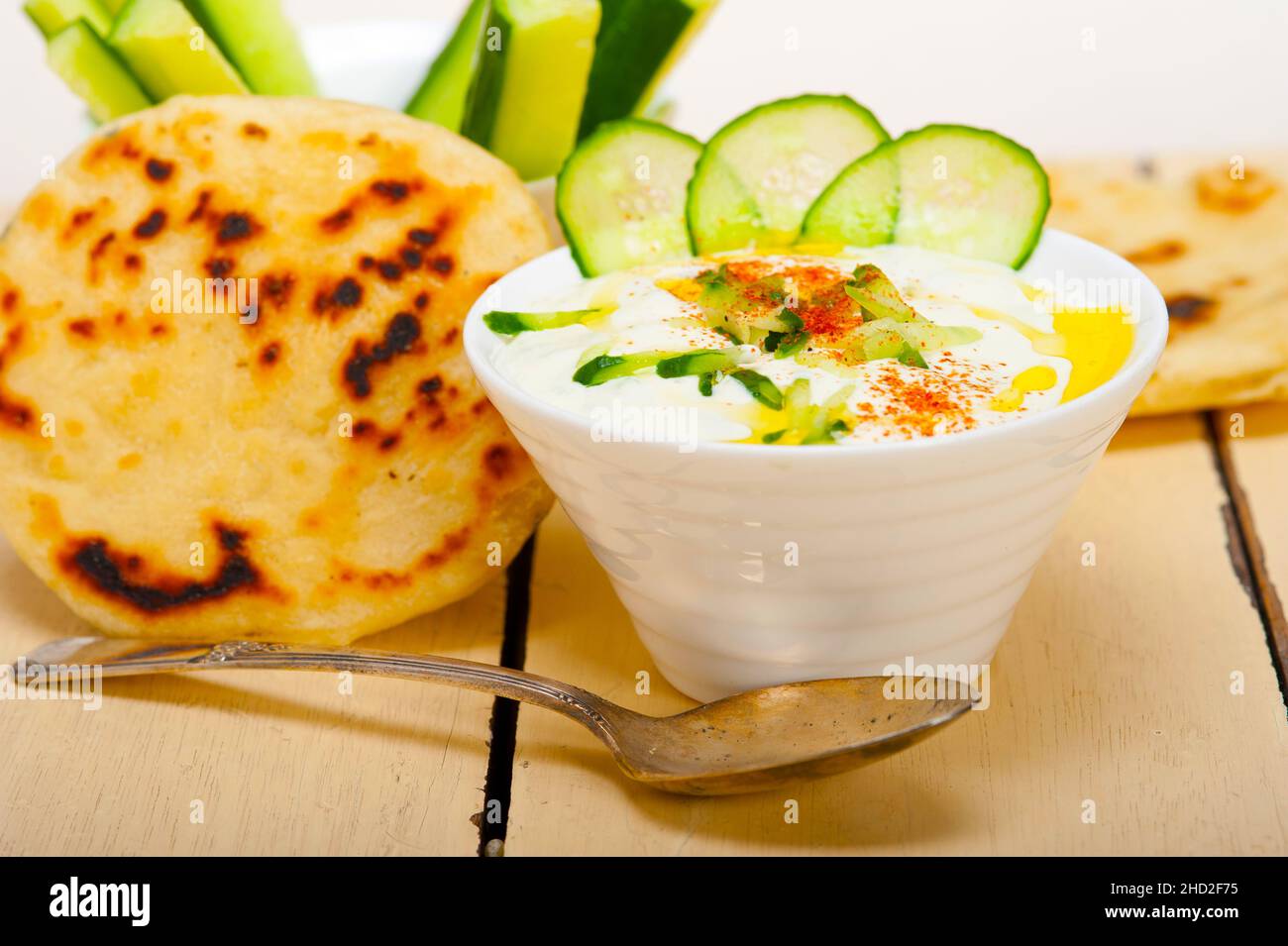 Arab middle east salatit laban wa kh’yar Khyar Bi Laban goat yogurt and ...