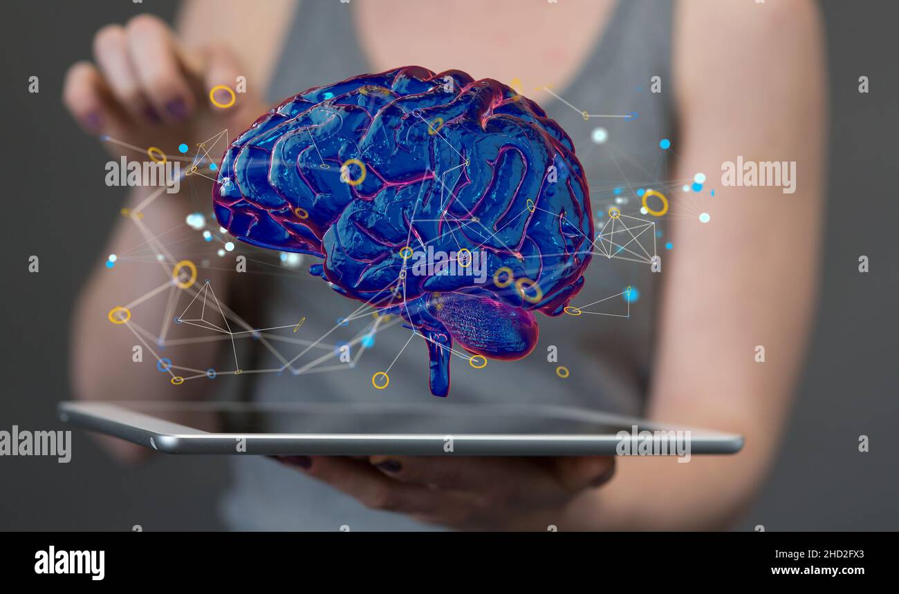 Neural network thinking hi-res stock photography and images - Alamy