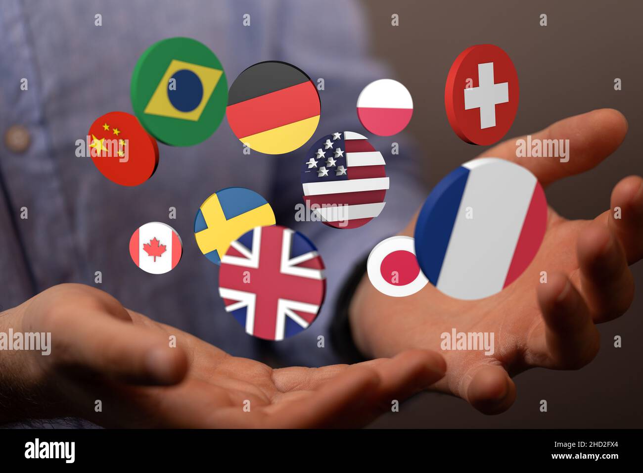 Flags of the world frame hi-res stock photography and images - Alamy