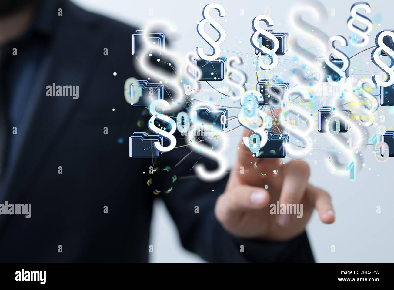 3D rendering of digital paragraph law symbols Stock Photo - Alamy