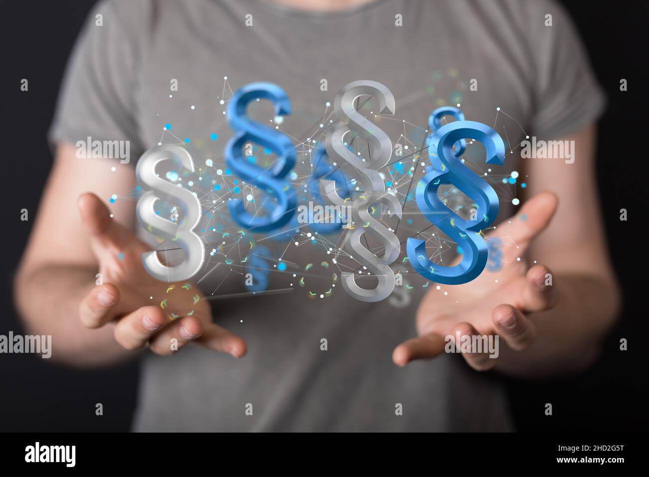 3D rendering of digital paragraph law symbols Stock Photo - Alamy