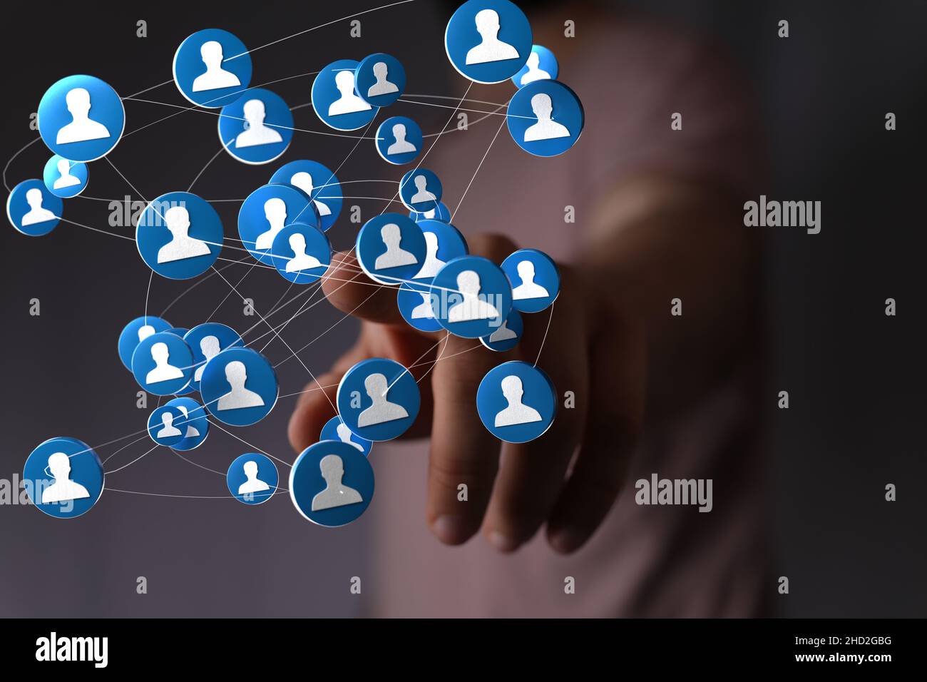 3d rendering of human digital connection with a background of a man ...