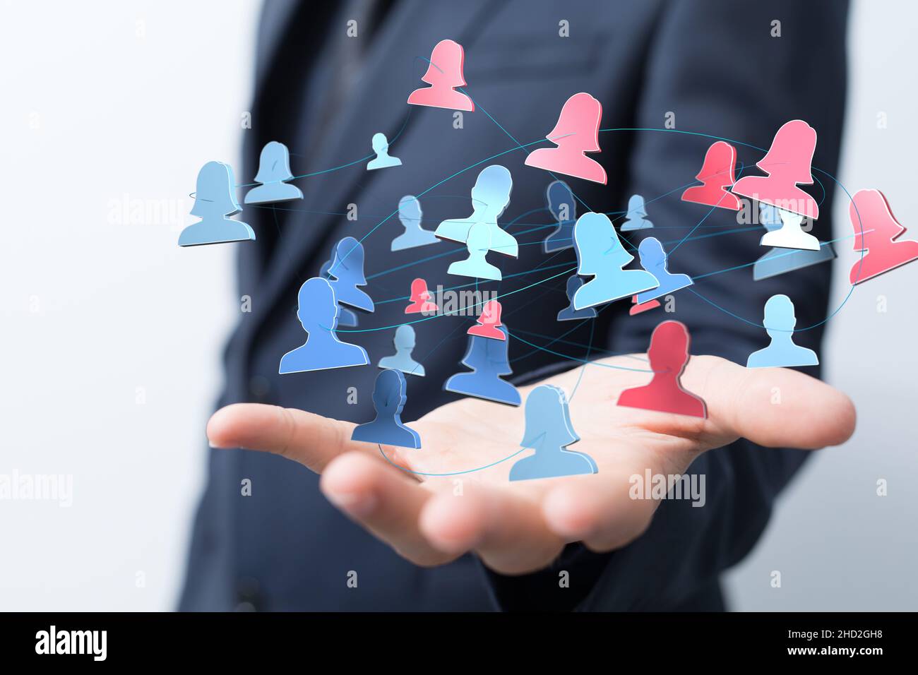 3d rendering of human digital connection with a background of a man ...