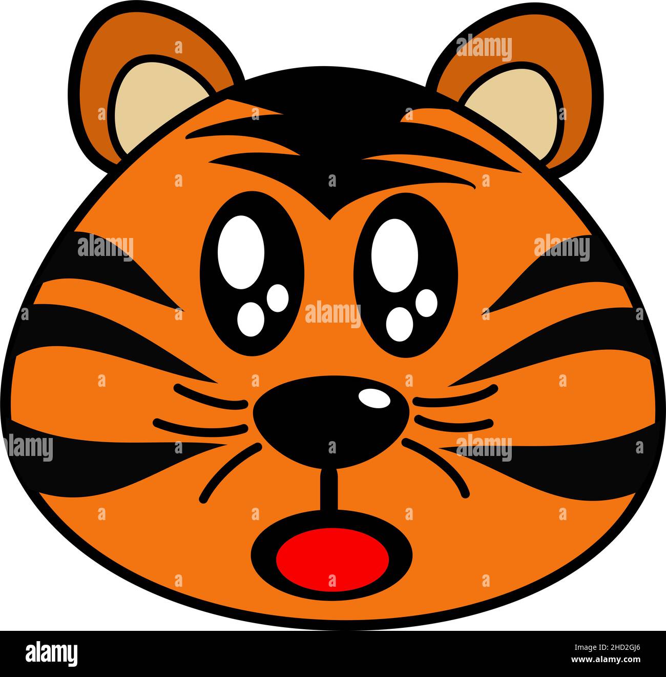Cute tender tiger head hi-res stock photography and images - Alamy