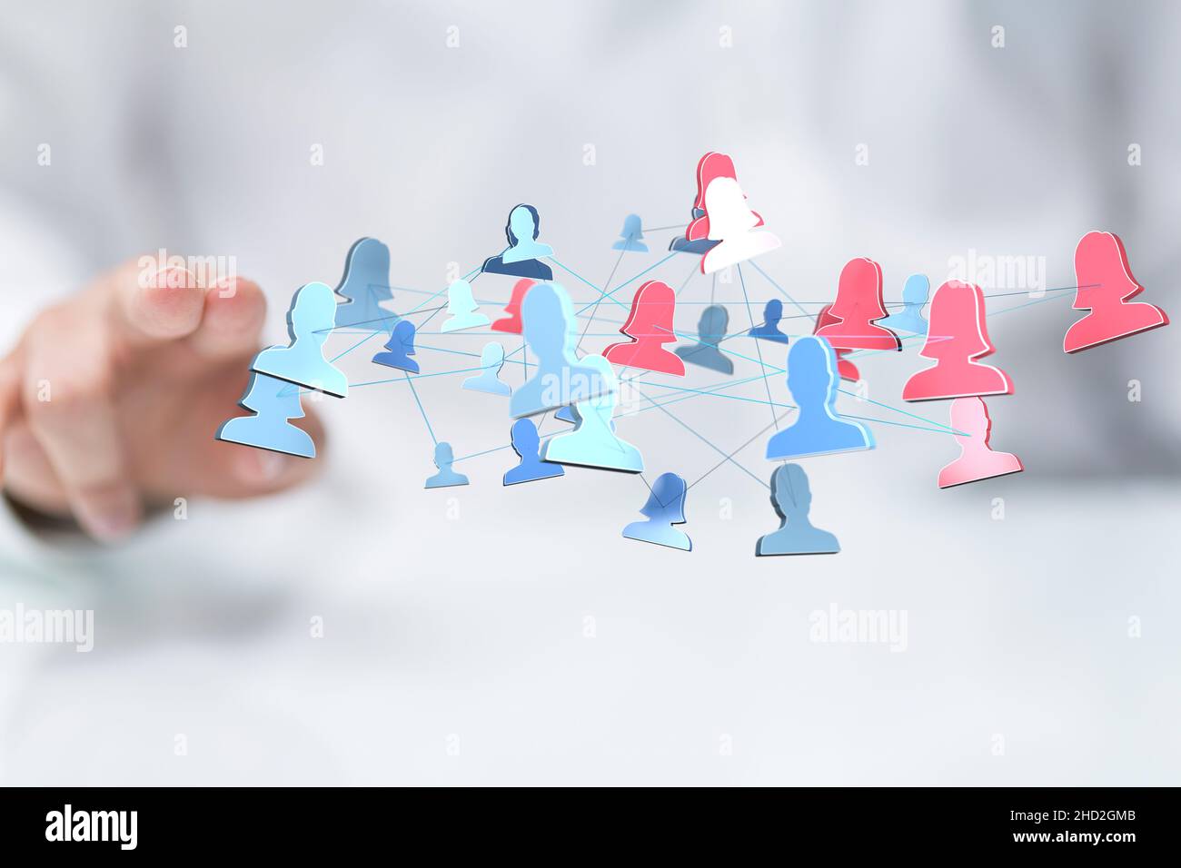 3d rendering of human digital connection with a background of a man ...