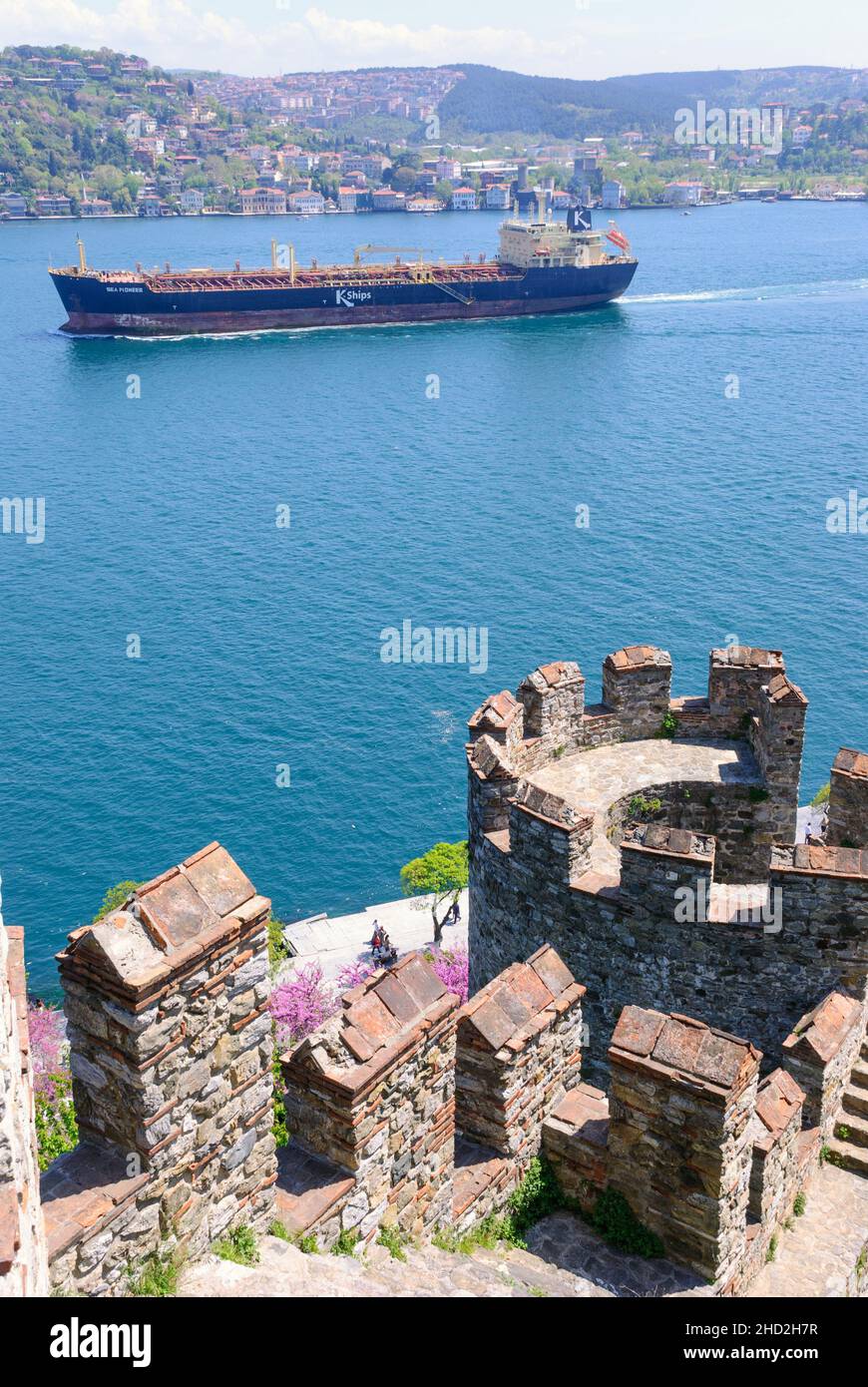 Europe, Turkey. Halil Pasha Tower in the Rumeli castle. The European ...
