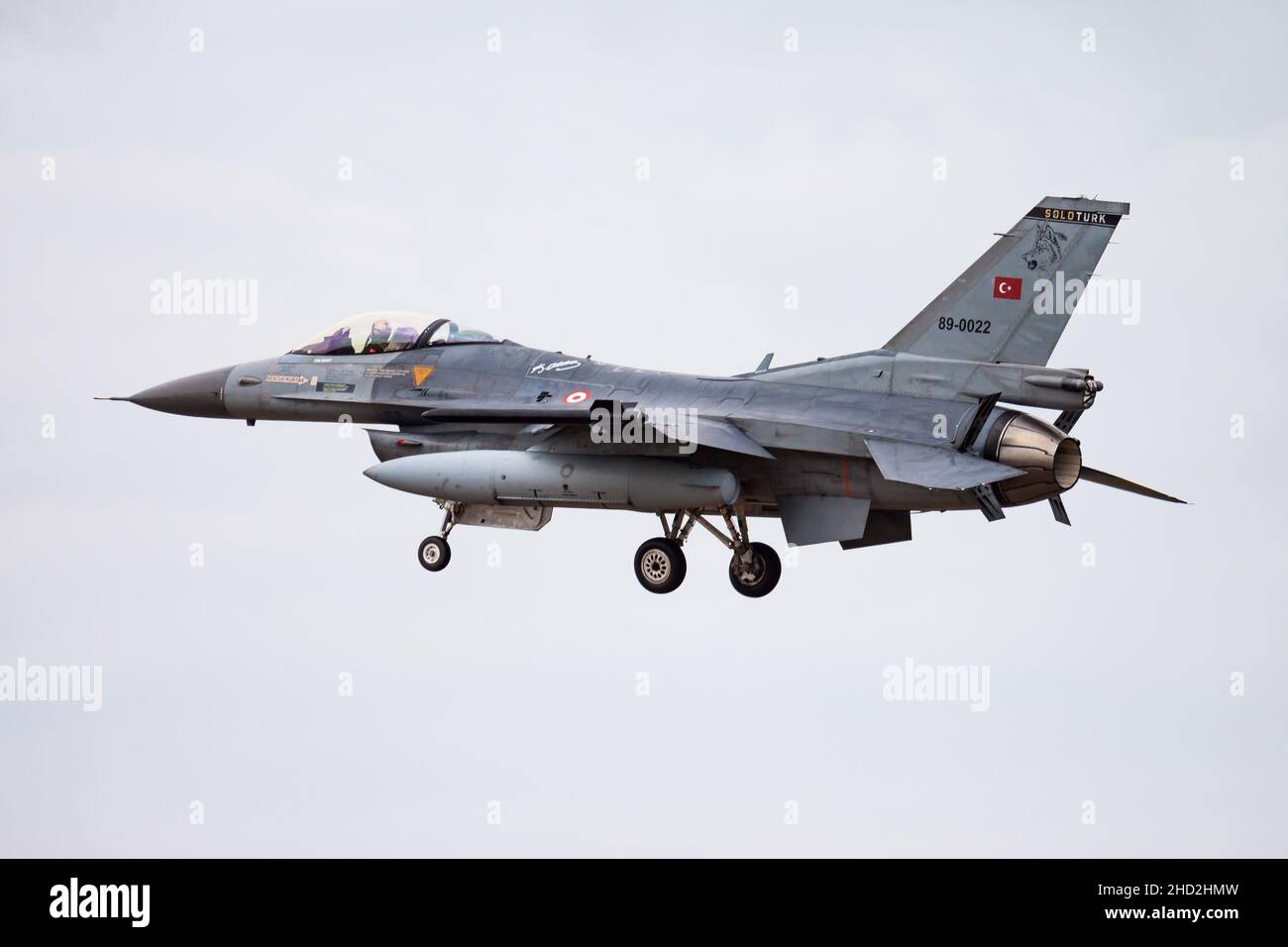 Radom, Poland - August 22, 2013: Military fighter jet plane at air base ...