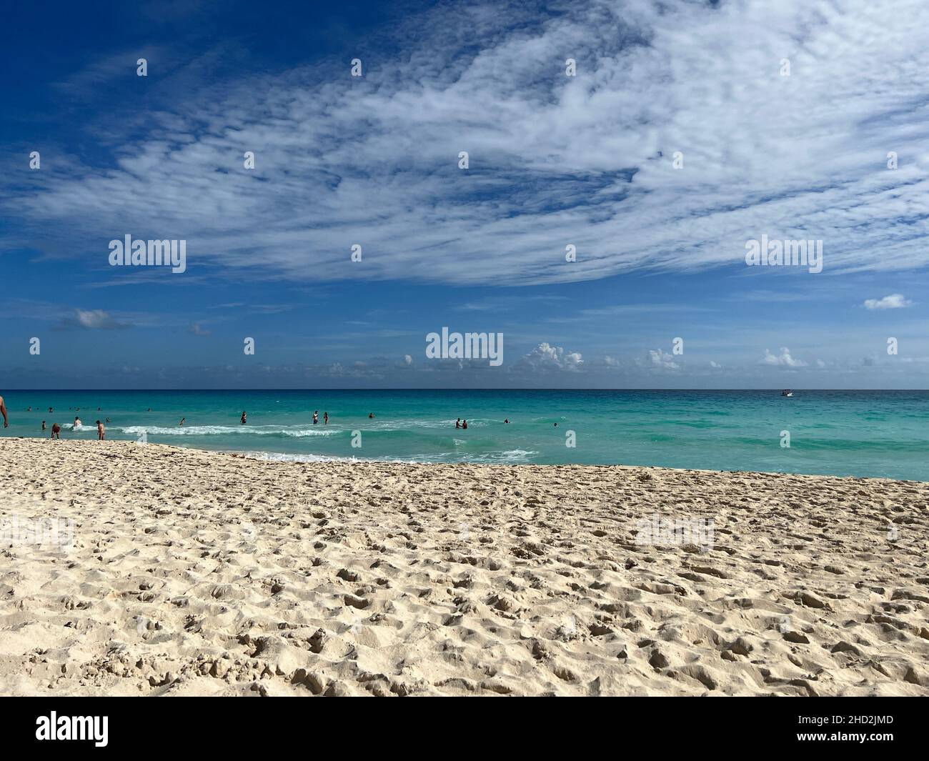 White sand Cancun beach in Riviera Maya, Mexico. Beautiful tropical ...