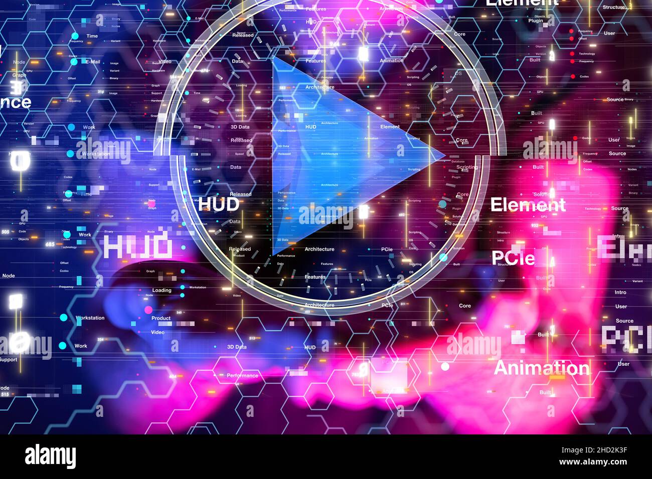 3D rendering of digital technology background Stock Photo - Alamy