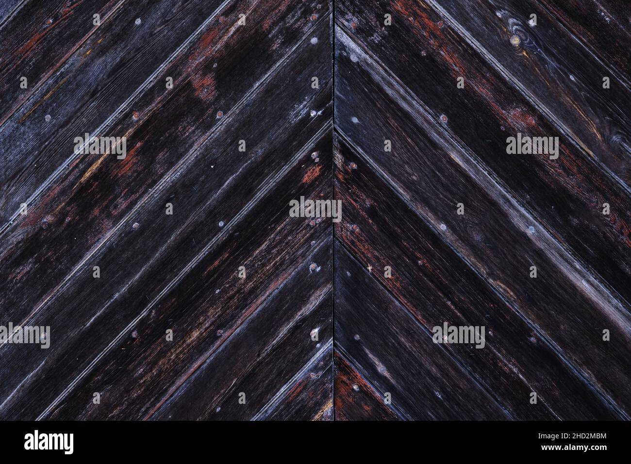 Old rustic wooden wall with diagonal planks Stock Photo - Alamy