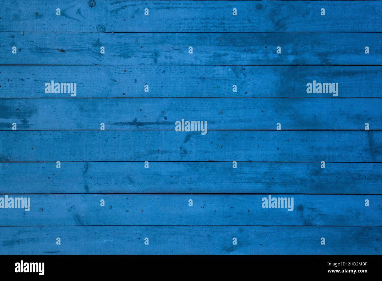 Blue painted wooden planks wall background Stock Photo - Alamy