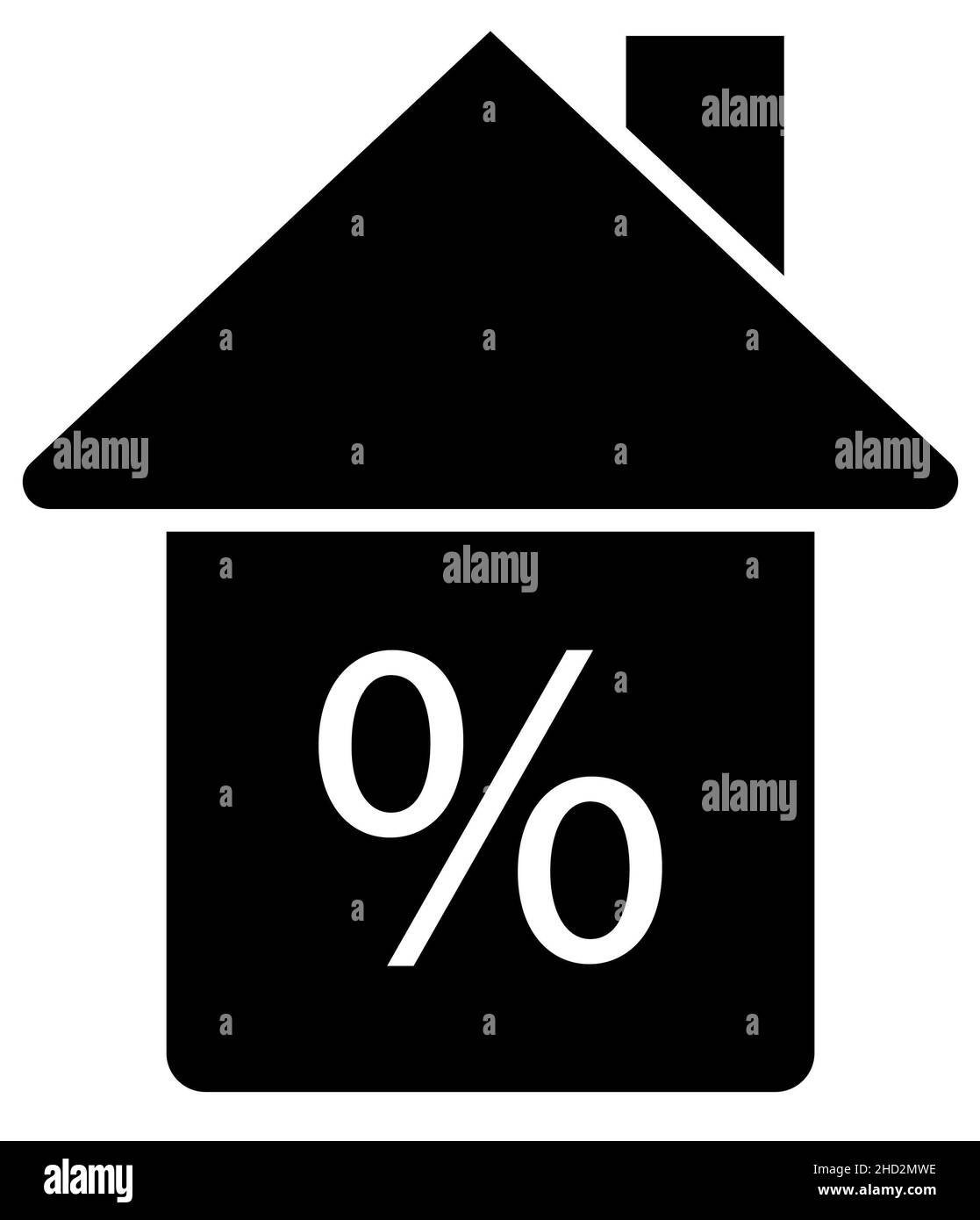 Real estate house concept percent Black and White Stock Photos & Images ...