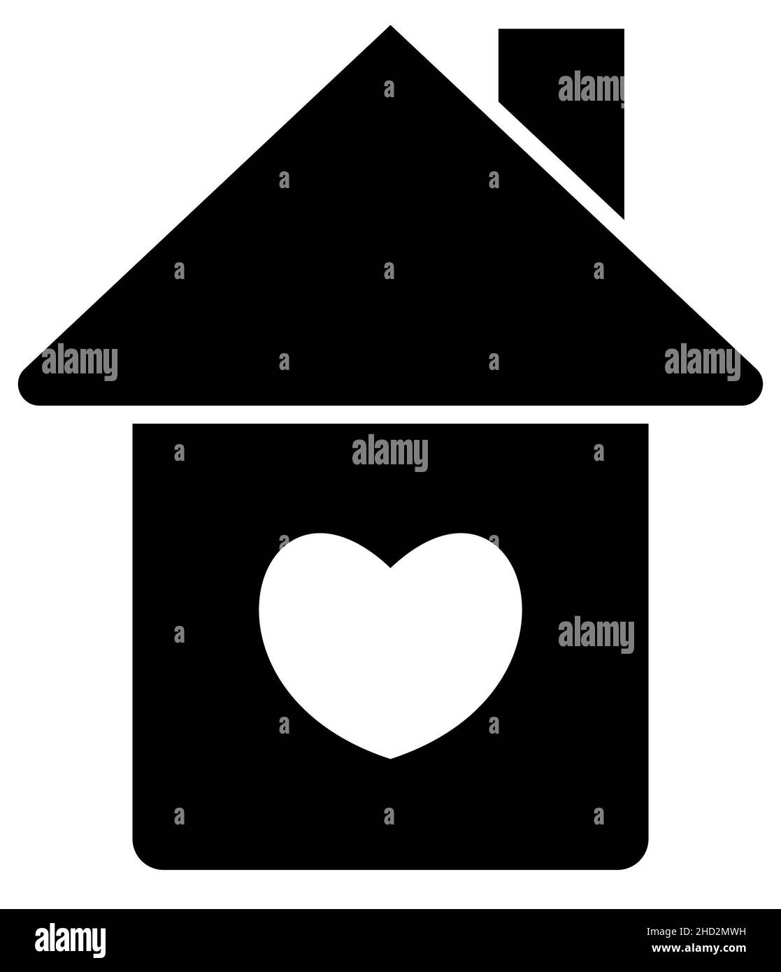 A symbol of the safe house which is enviromentally friendly in black ...