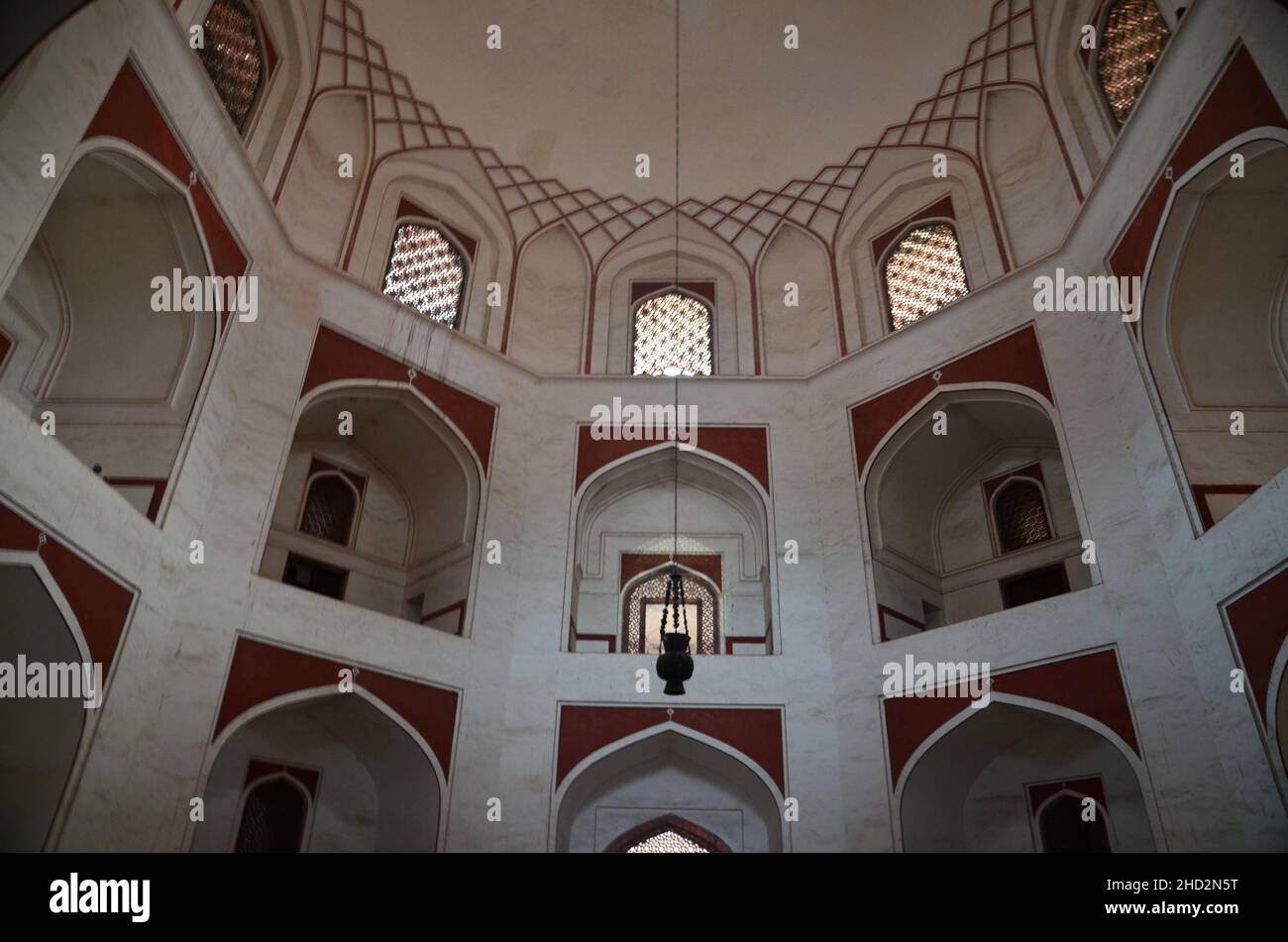 Interesting architecture inside of Humayun's tomb Stock Photo - Alamy