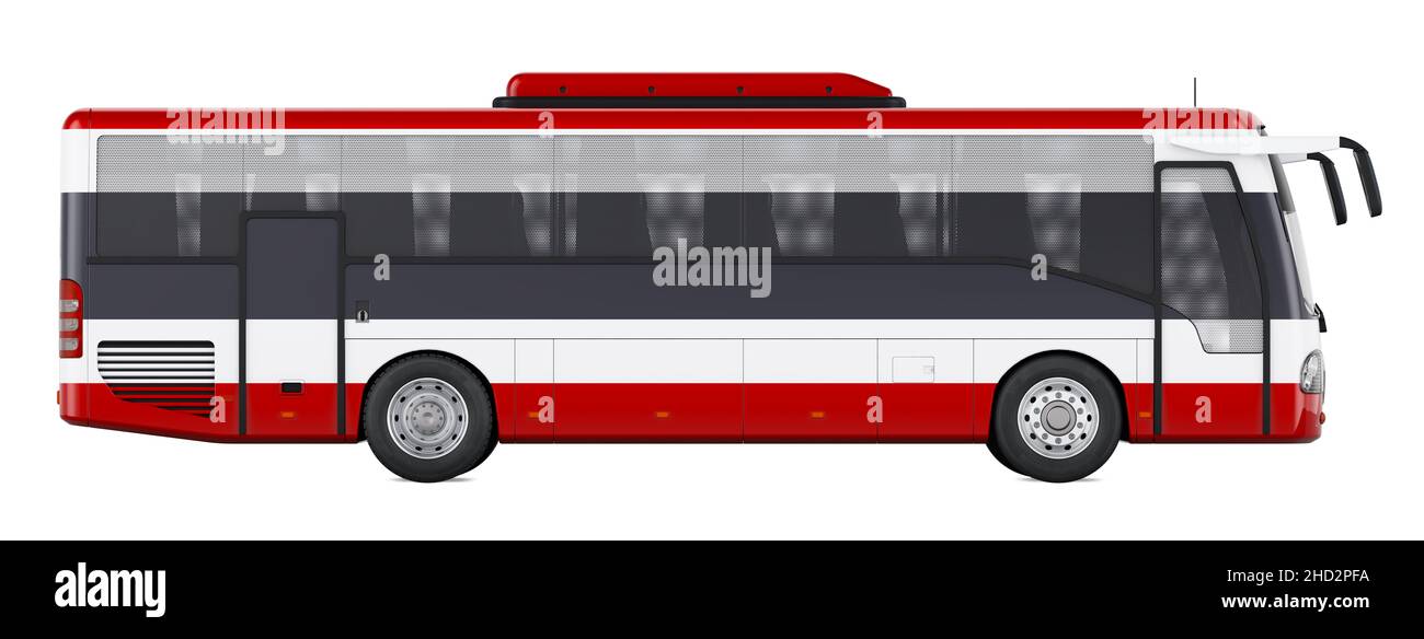 Bus Travel In Thailand Thai Bus Tours Concept 3d Rendering Isolated