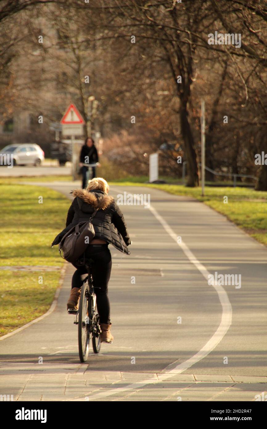 Driving the bicycle hi-res stock photography and images - Alamy