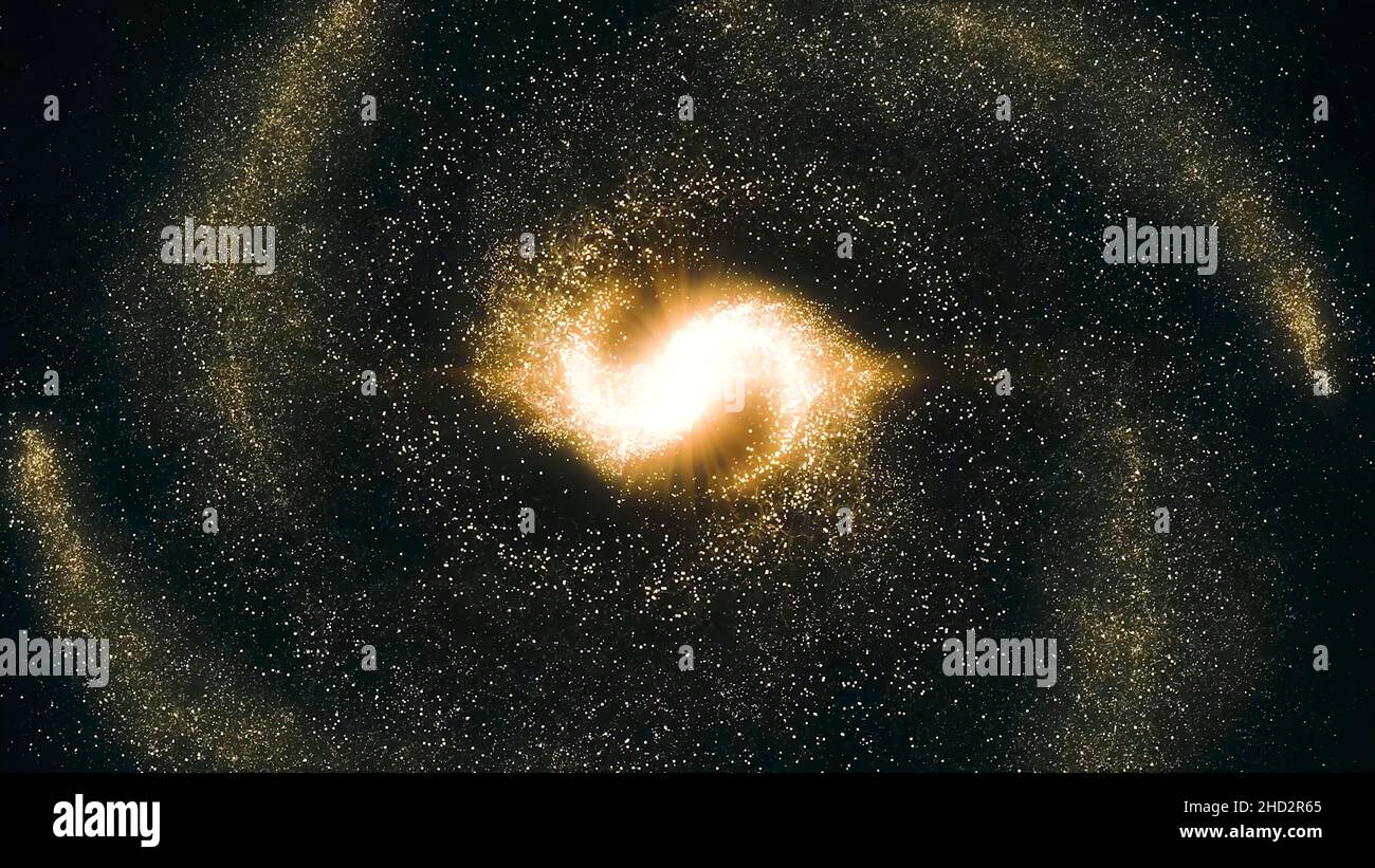 Rotating spiral galaxy - deep space exploration. Animation of a galaxy ...