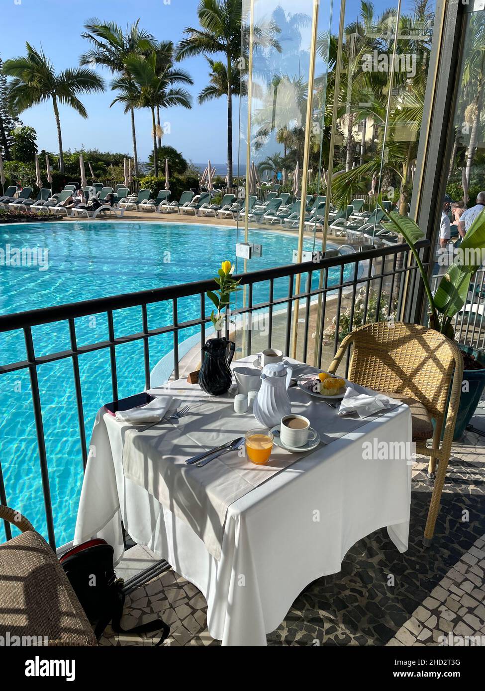 FUNCHAL, Madeira, Breakfast at the Hotel Porto Mare. Photo0: Tony Galer ...