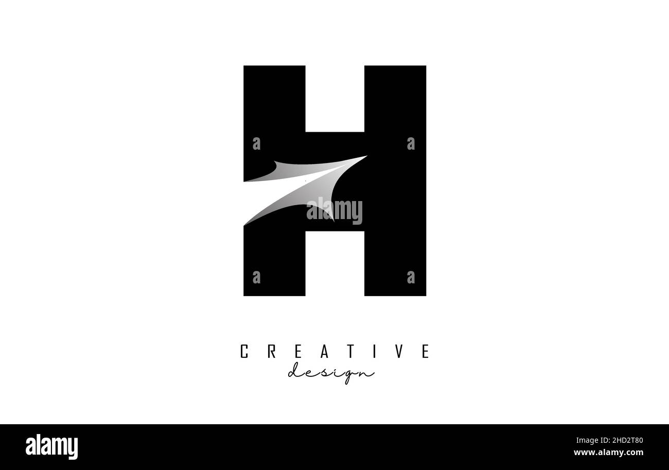Paper cut letter H. Vector Illustration with creative cut letter ...