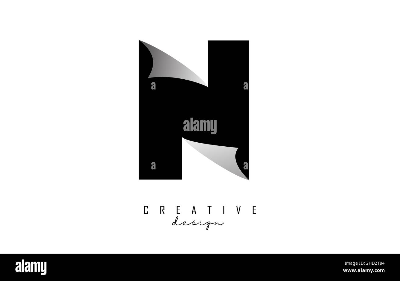 Paper cut letter N. Vector Illustration with creative cut letter ...