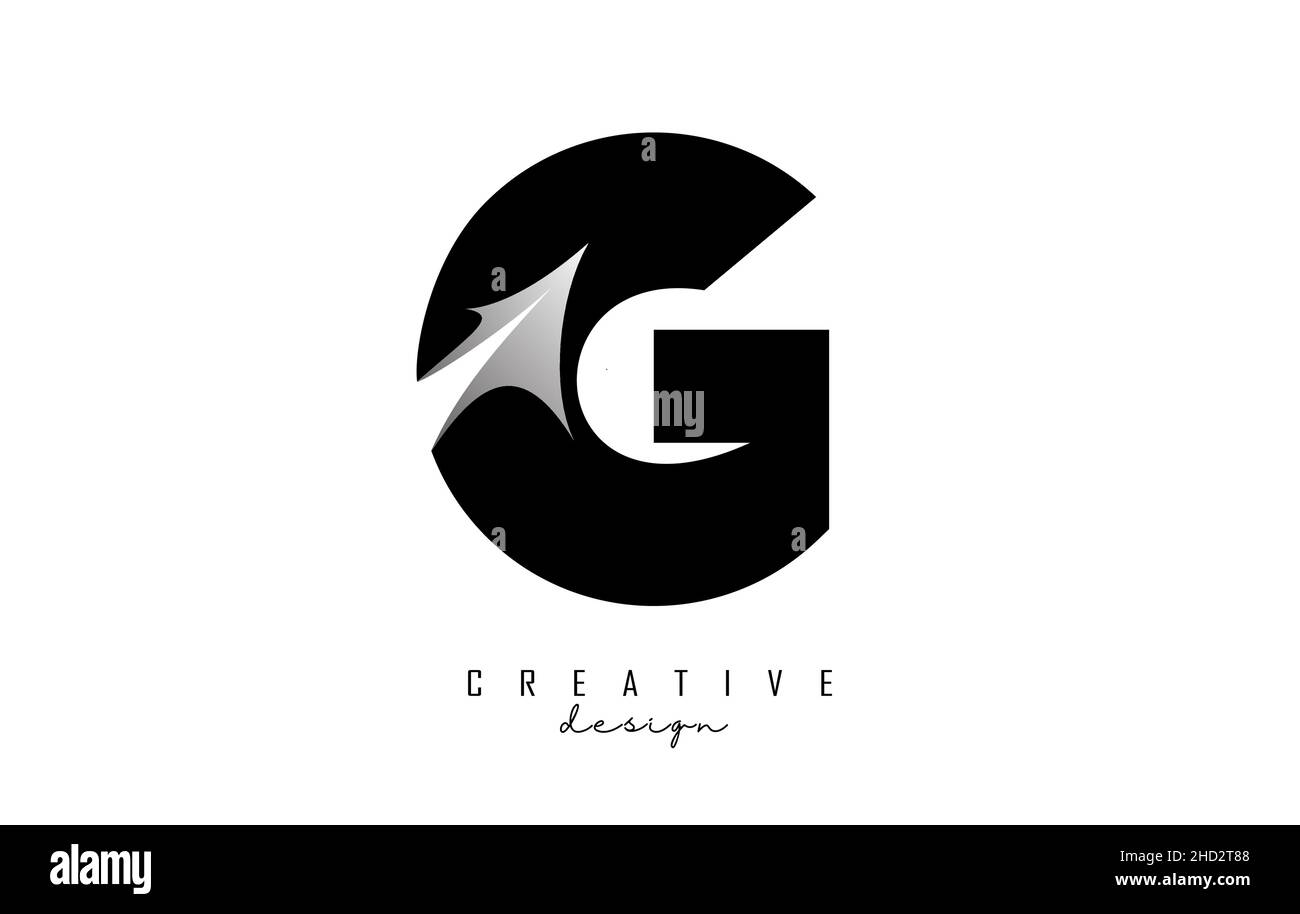 Paper cut letter G. Vector Illustration with creative cut letter ...