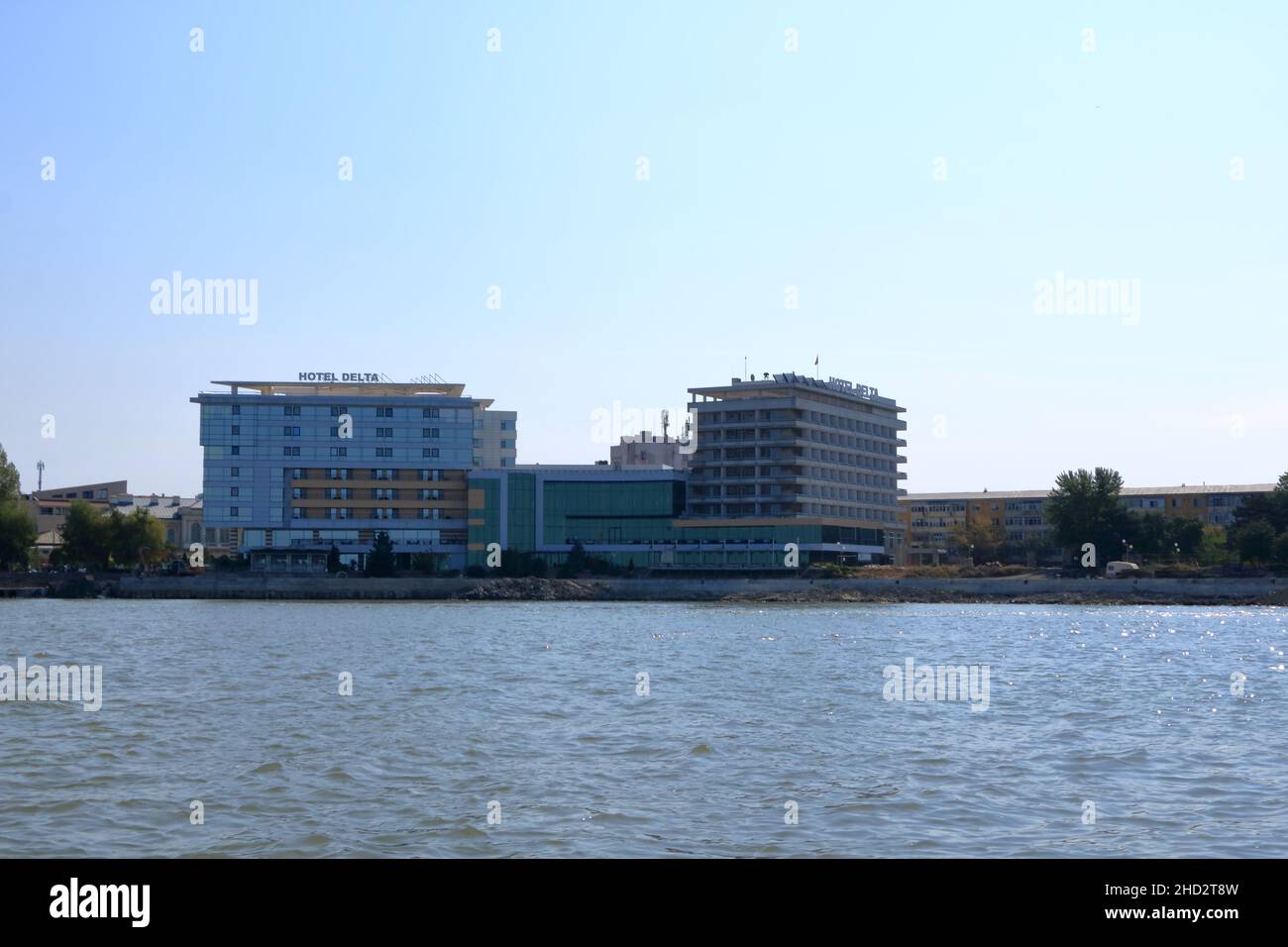 September 13 2021 - Tulcea in Romania:: View of the harbour area and ...