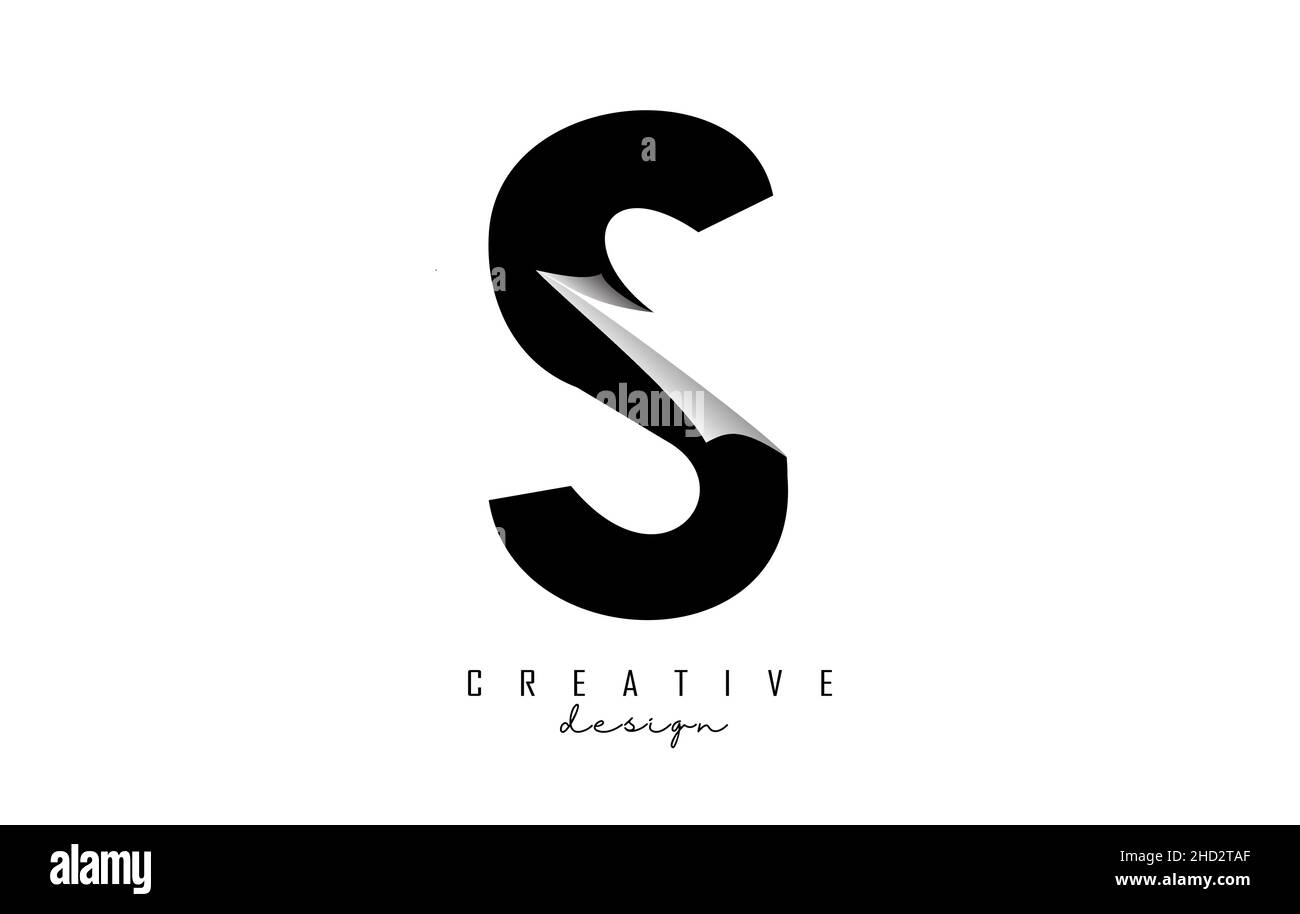 Paper cut letter S. Vector Illustration with creative cut letter ...