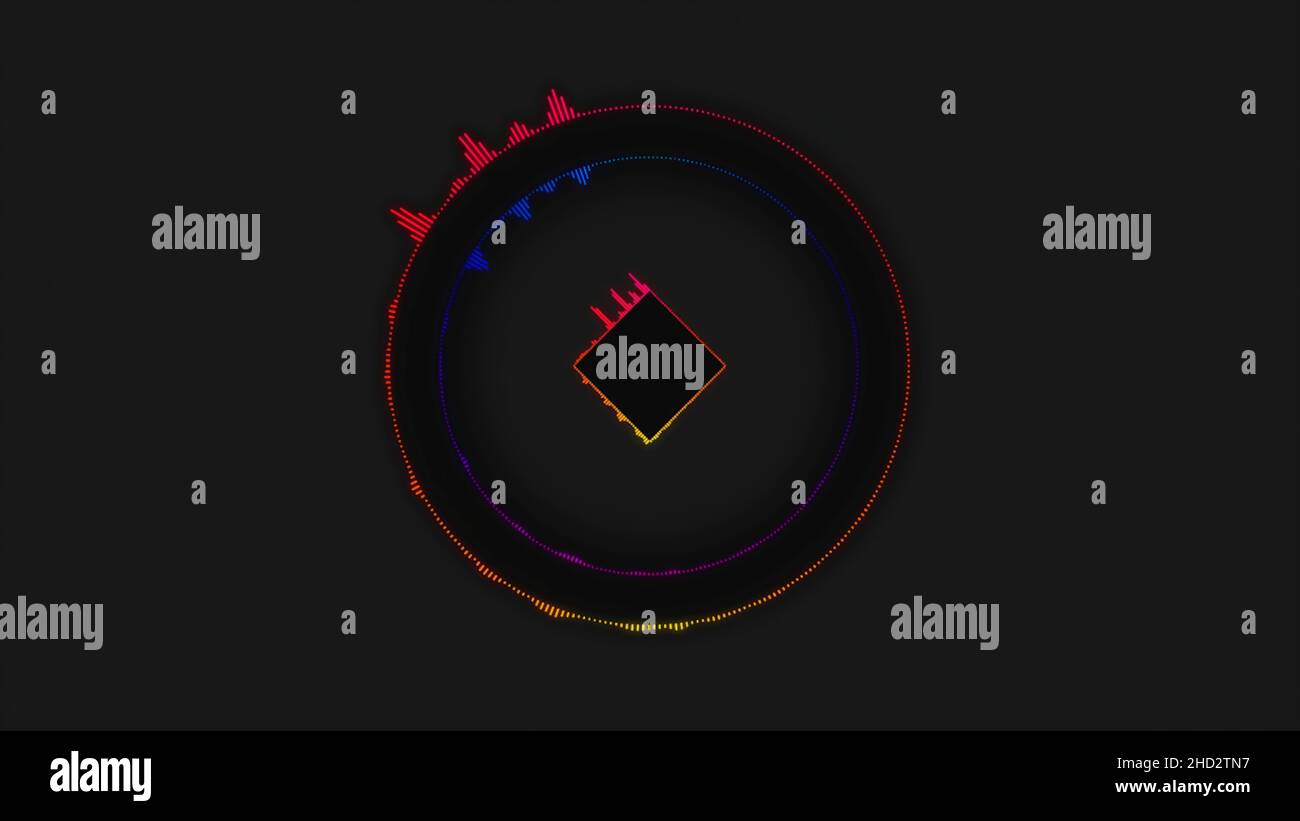 Simple Circle Equalizer Audio Spectrum Color Background. Soft box color ...