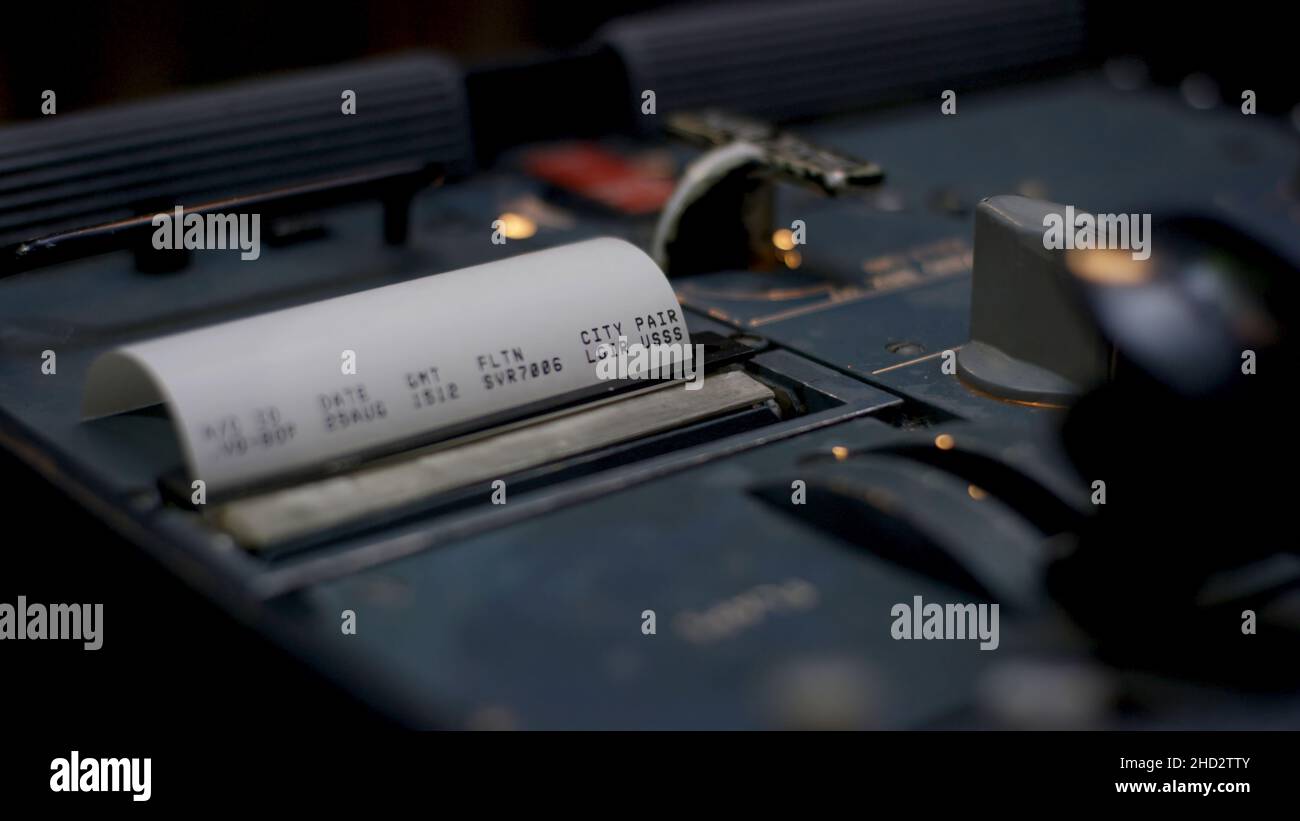 Receipt. Cash receipt illustrating the spent money. Closeup of a hands ...