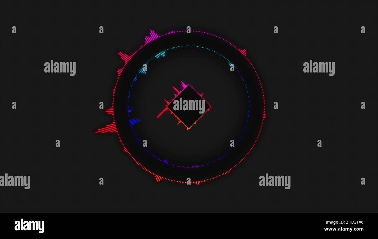 Simple Circle Equalizer Audio Spectrum Color Background. Soft box color ...