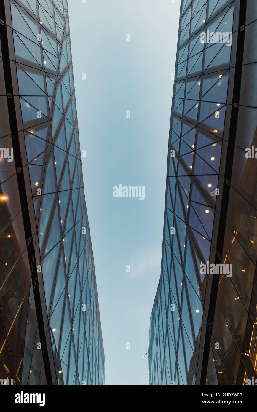 modern skyscraper building in a business district in Europe Stock Photo ...